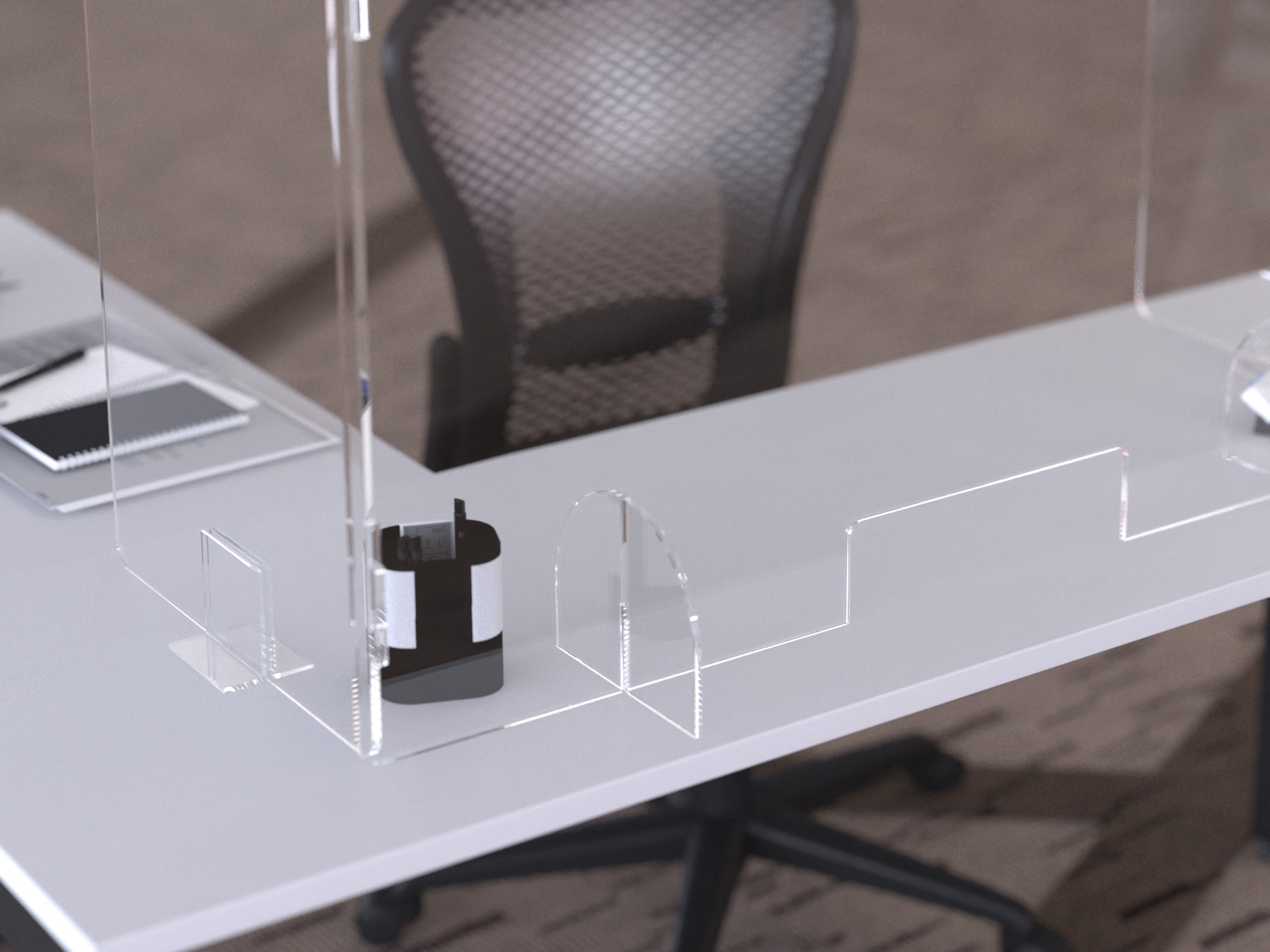 Plexa Freestanding Acrylic Safety Barrier - Abbotts Furniture