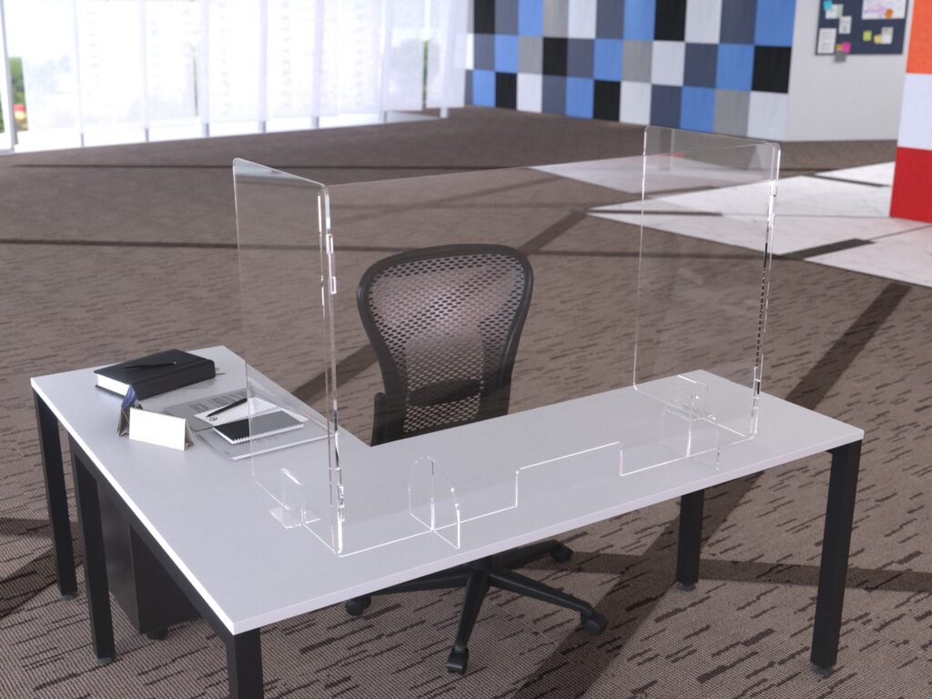 Plexa Freestanding Acrylic Safety Barrier | Abbotts Office Furniture
