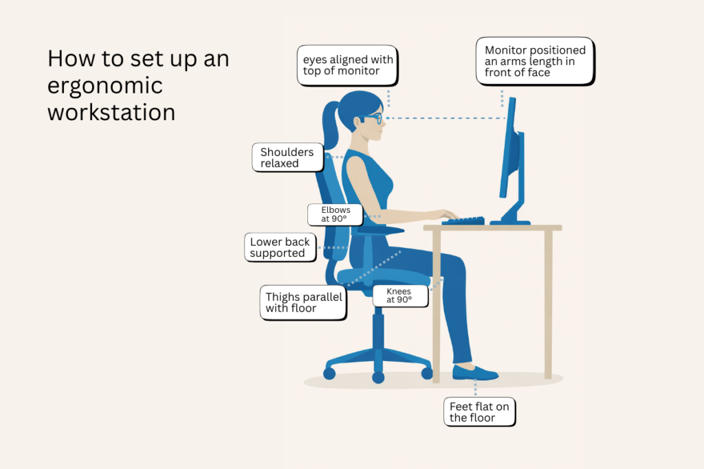 How to set up an ergonomic workstation at home
